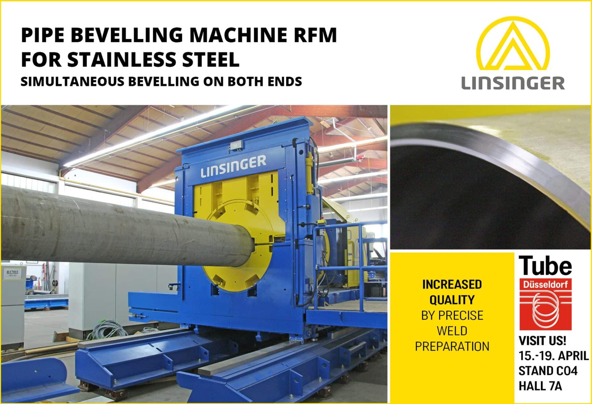 Linsinger Maschinenbau - Pipe Bevelling Machine RFM for stainless steel